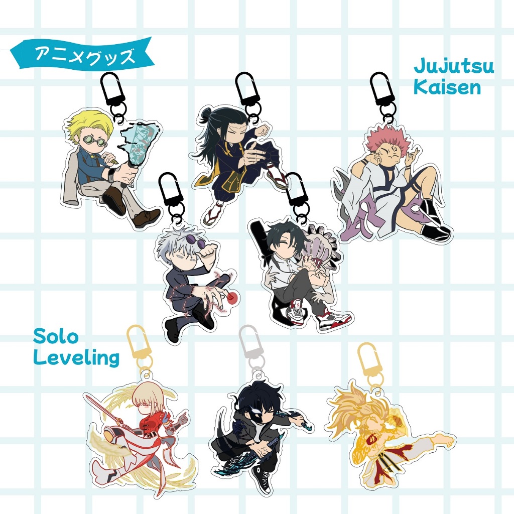 GANTUNGAN ANIMEGUZZU JUJUTSU KAISEN GOJO SATORU KEYCHAIN - NANAMI ...