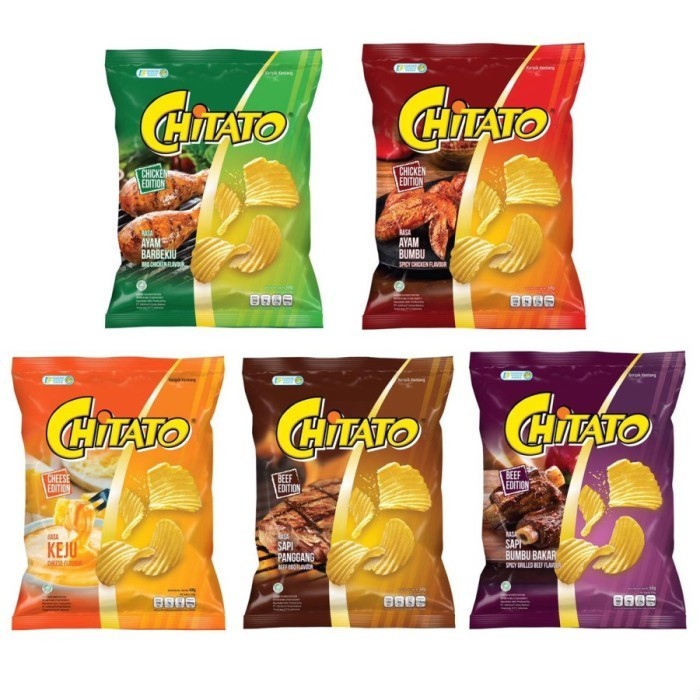 Chitato potato chips 68 grams (seasoned chicken / fried noodles ...
