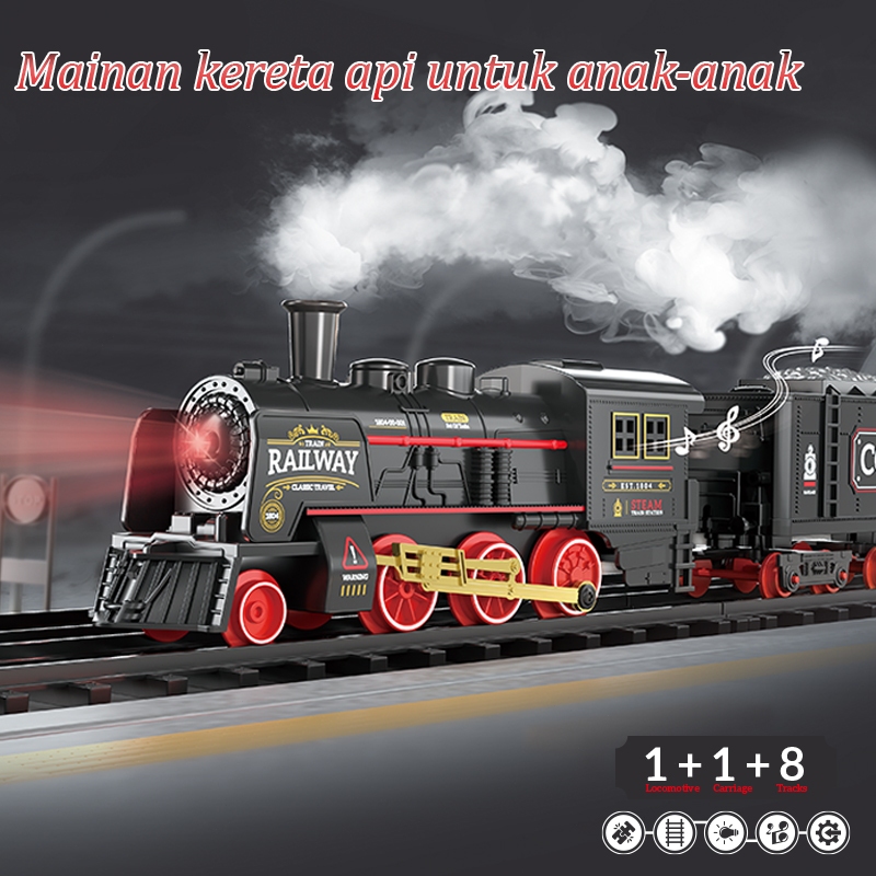 Boys Long Rail Toy Train Educational Classic Electric Train Rail ...