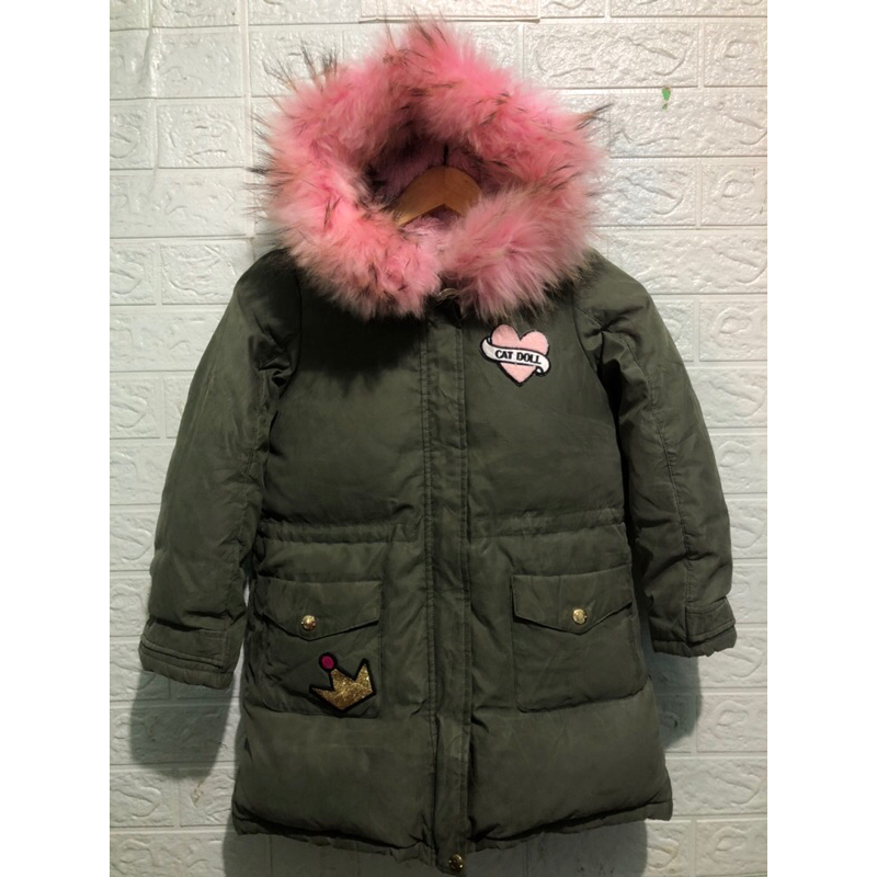 FRENCH CAT Parka Down green goose Down jacket | Shopee Singapore