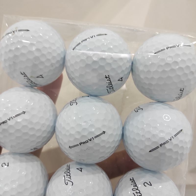 Package of 12 pcs Pro v1 Golf Balls with black numbers Grade A, not ...