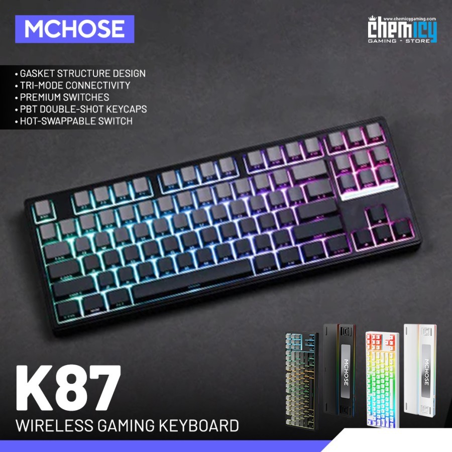 MCHOSE K87 / K-87 TKL RGB Hotswap Tri-mode Wireless Mechanical Gaming Keyboard | Shopee Singapore