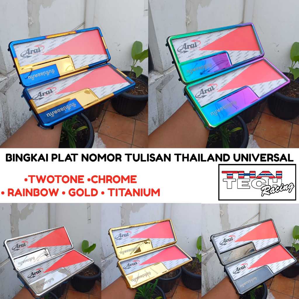 UNIVERSAL THAILAND WRITING NUMBER PLATE FRAME MIKA SET THAI WRITING ...