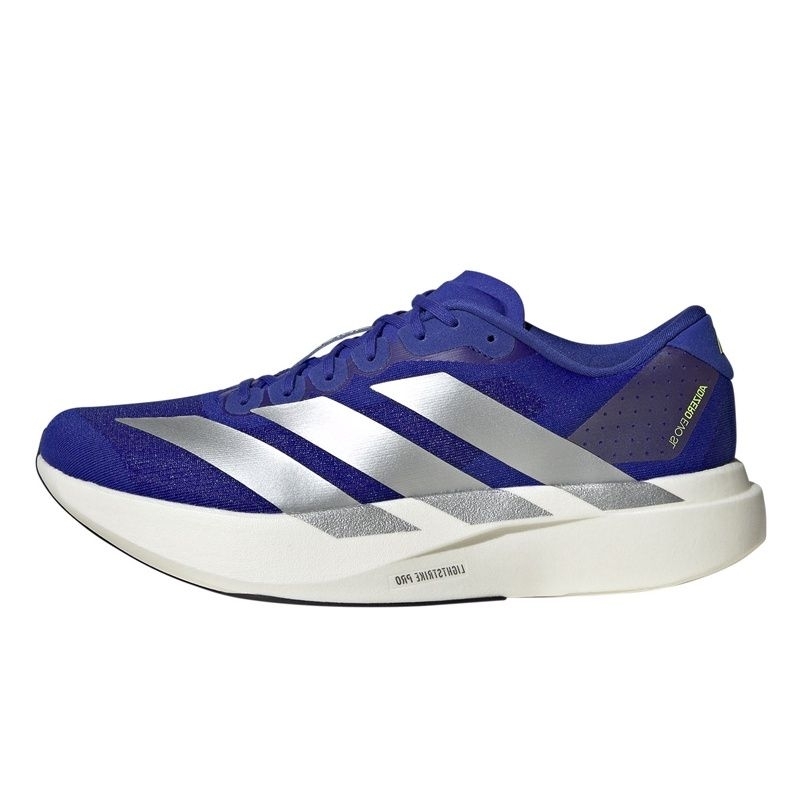 Adizero Evo SL Lucid Blue / Silver Metallic / Lucid Lemon Running Shoes ...
