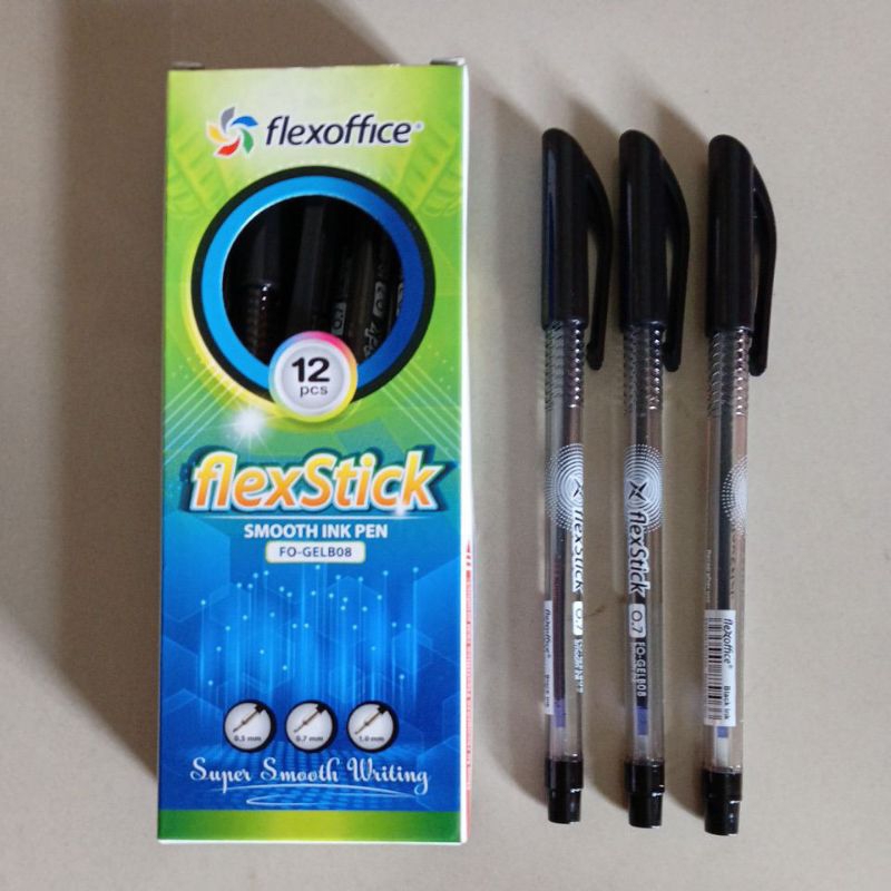 Black Flexoffice Flexstick Pen FO-B08 (1 pack contains 12 pcs) | Shopee ...