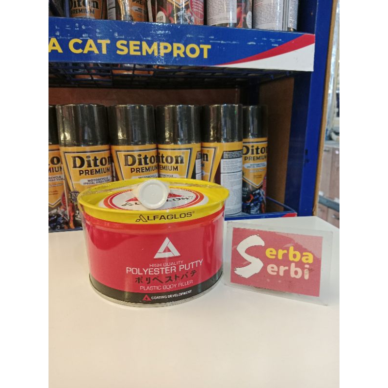 -1KG ALFAGLOSS-Dempul besi plastik pe putty 1kg + hardener | Shopee ...