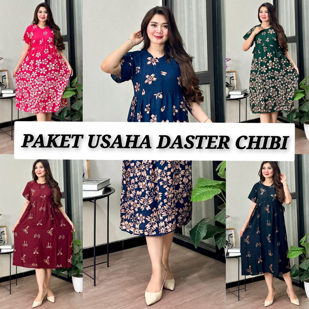 Chibi daster with contemporary motifs, daster for mothers ...