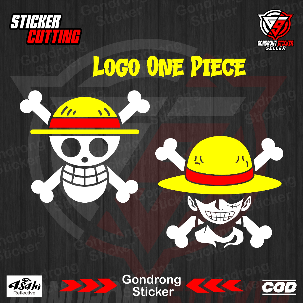 One Piece Logo Cutting Sticker - One Piece Sticker for Cars, Motorbikes ...