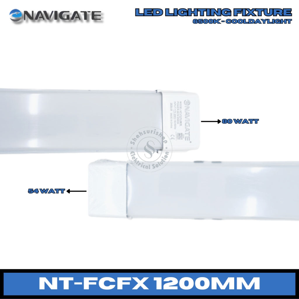 NAVIGATE T8 LED LIGHTING FIXTURE T8 54 80 WATT 1200MM | Shopee Singapore