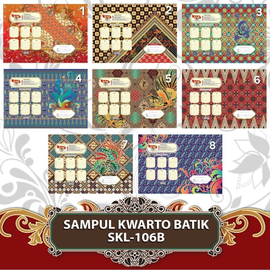 SD Kwarto Batik Book Cover CONTENTS 20 [THICK LWC MATERIAL] | Shopee ...