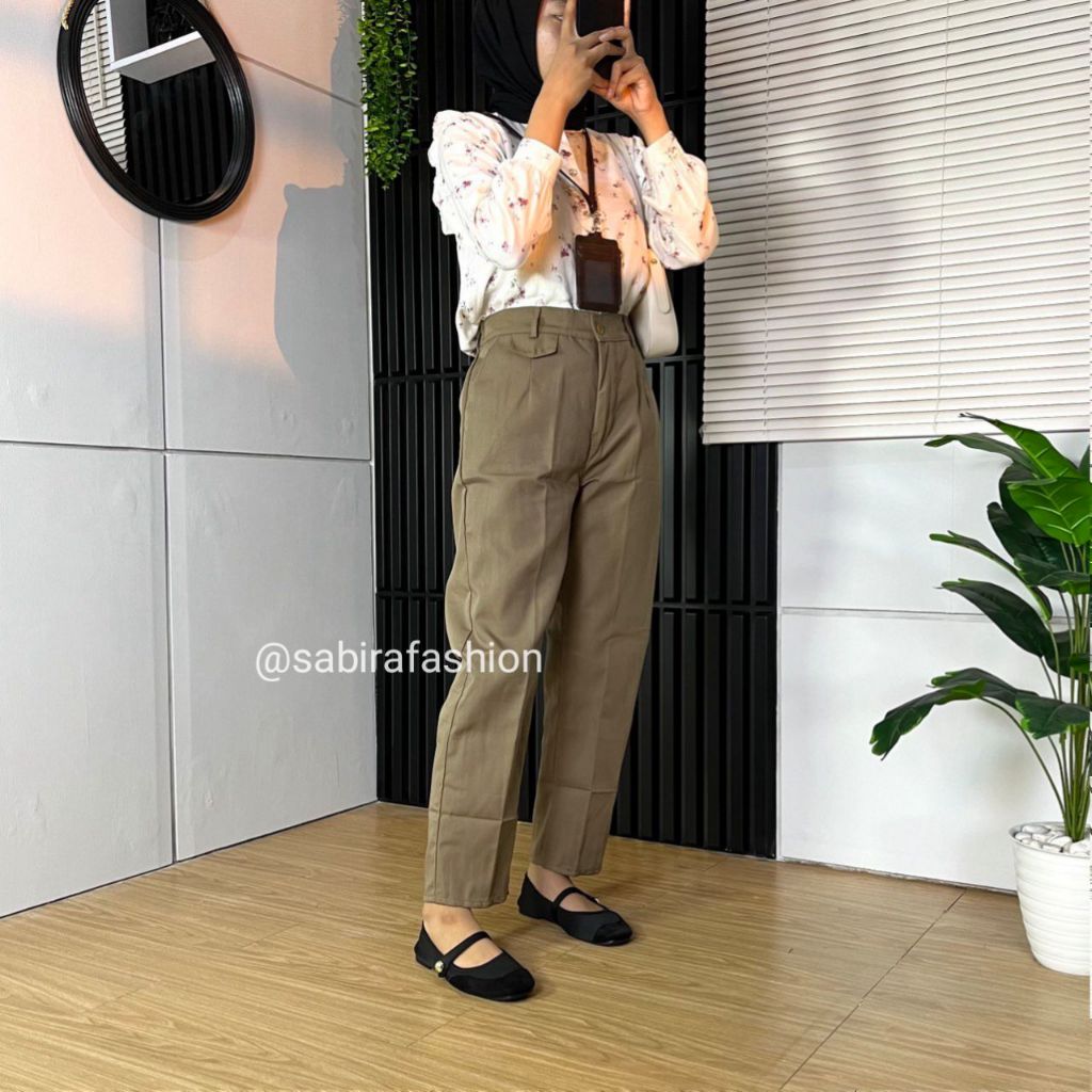 Oro Pants Ori Premium High Waist Basic Pants for Office Work Women ...