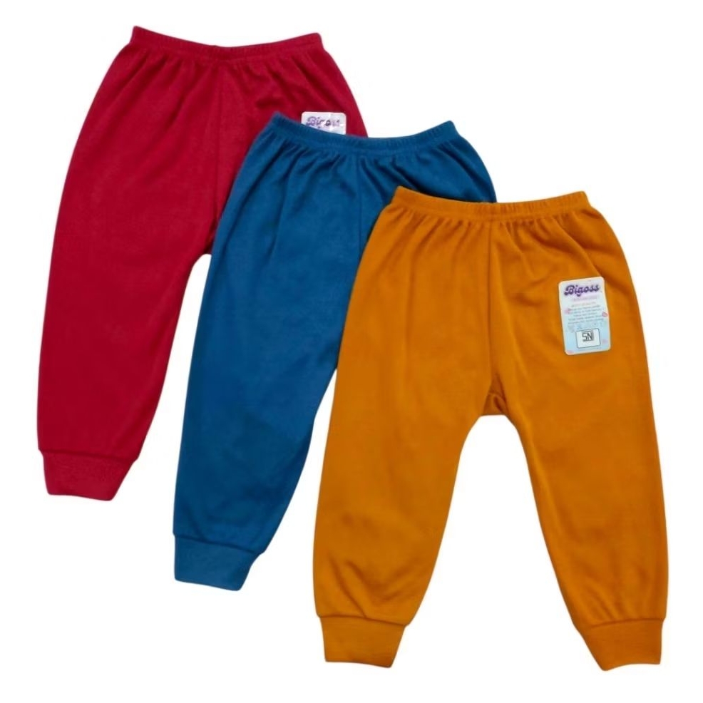 BIGOSS - Plain color baby trousers (3 PCS) | Shopee Singapore