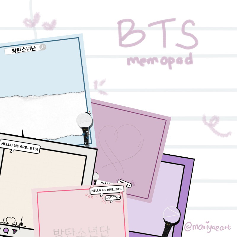 Mariyaeart - BTS Memo sheet | Treasure memopad kpop korean book kpop ...