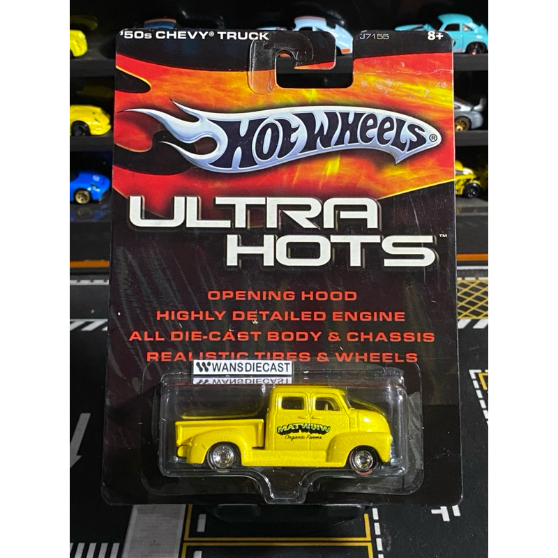 Hot Wheels Ultra Hots 50s Chevy Truck Yellow Movingpart Pick up Muscle ...