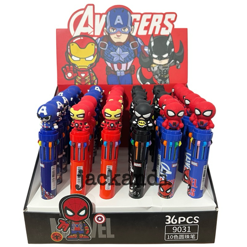 Children's Pens 10 Colors Avengers Pen Shallow Gel Captain America ...