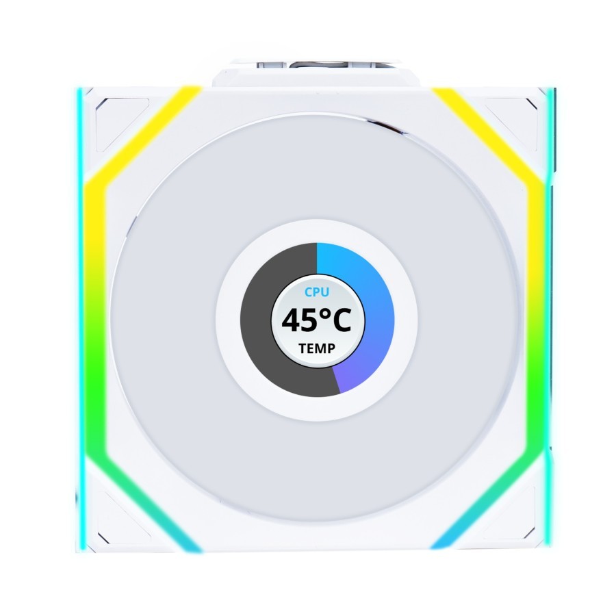 Lian LI UNI FAN SL Wireless LCD 120 WHITE Single Pack with 1.6” LCD ...