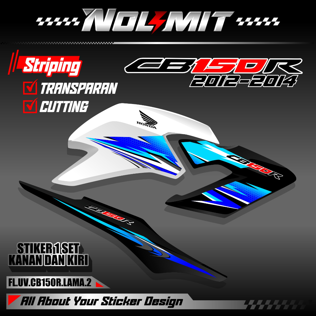 New Transparent CB 150 R Variation Striping Stickers Already Cutting CB ...