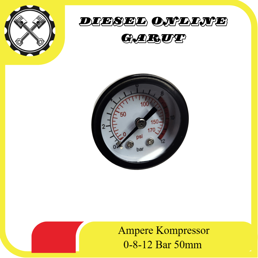 Pressure Gauge Compressor Air Ampere Compressor 8-12 Bar 50mm | Shopee Singapore
