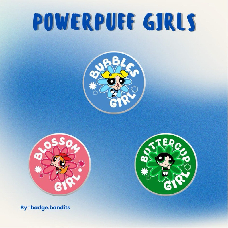 [badge.bandits] Pin Bross Pin 44mm Powerpuff Girls / Badge 44mm ...
