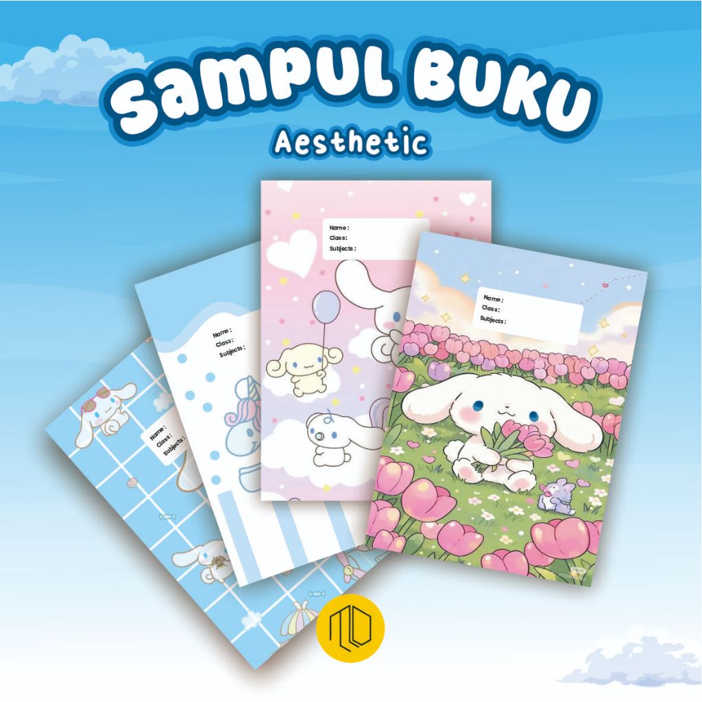 10 Pcs Aesthetic Book Covers / Sanrio Cinnamoroll Motif Book Covers ...