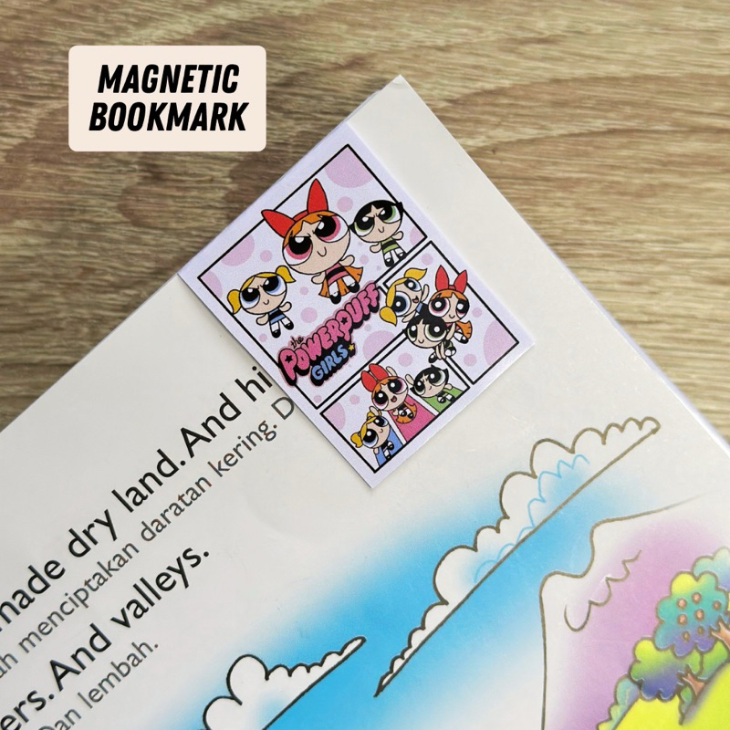 Magnetic Bookmark Power Puff Girls Comic Scene - Magnetic Bookmark with ...