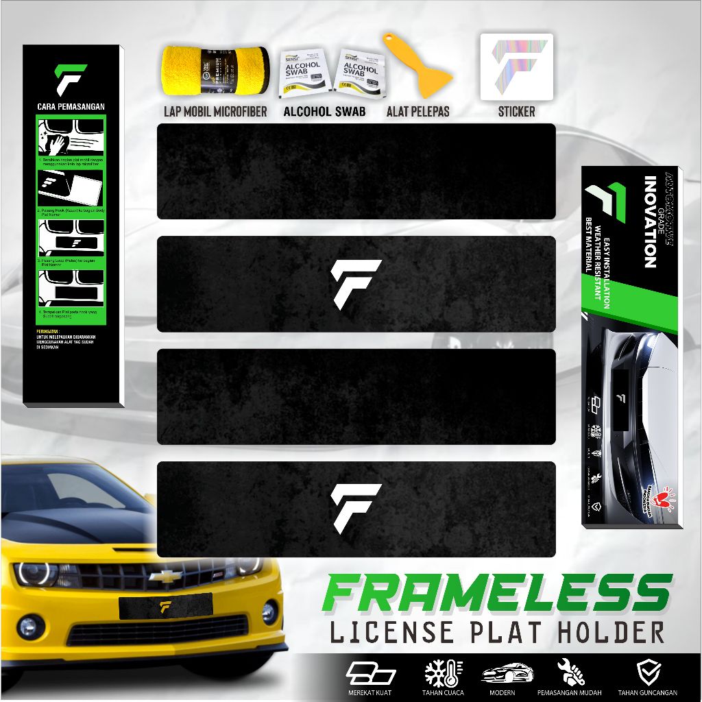 Frameless license plate Frame plate holder for outboard car plate ...