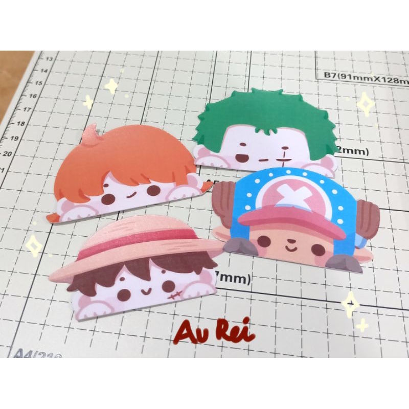 One piece BIG peeking waterproof vinyl sticker | Cute Zoro Nami Luffy ...