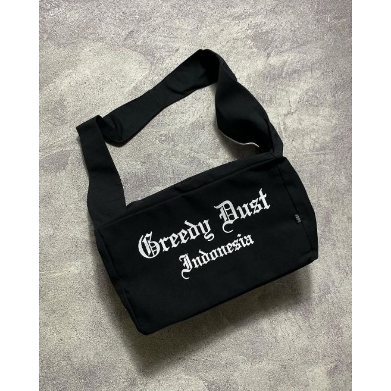 GREEDY DUST INDONESIA - BLACK SLING TOTEBAG | Shopee Singapore