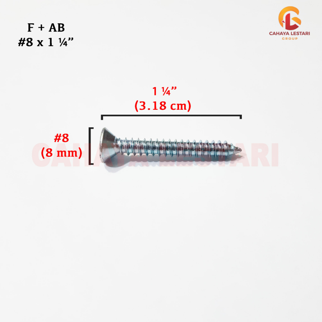 8 x 1 1/4” Tapping Screws / MOON LION FAB Wood Screws (100 pcs ...