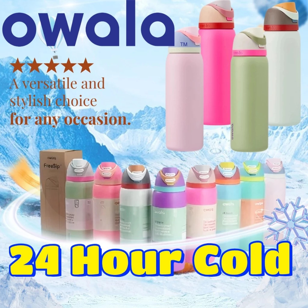Owlala Tumbler FreeSipTM 24 oz (710 ml) | 32 oz (945 ml) Insulated ...