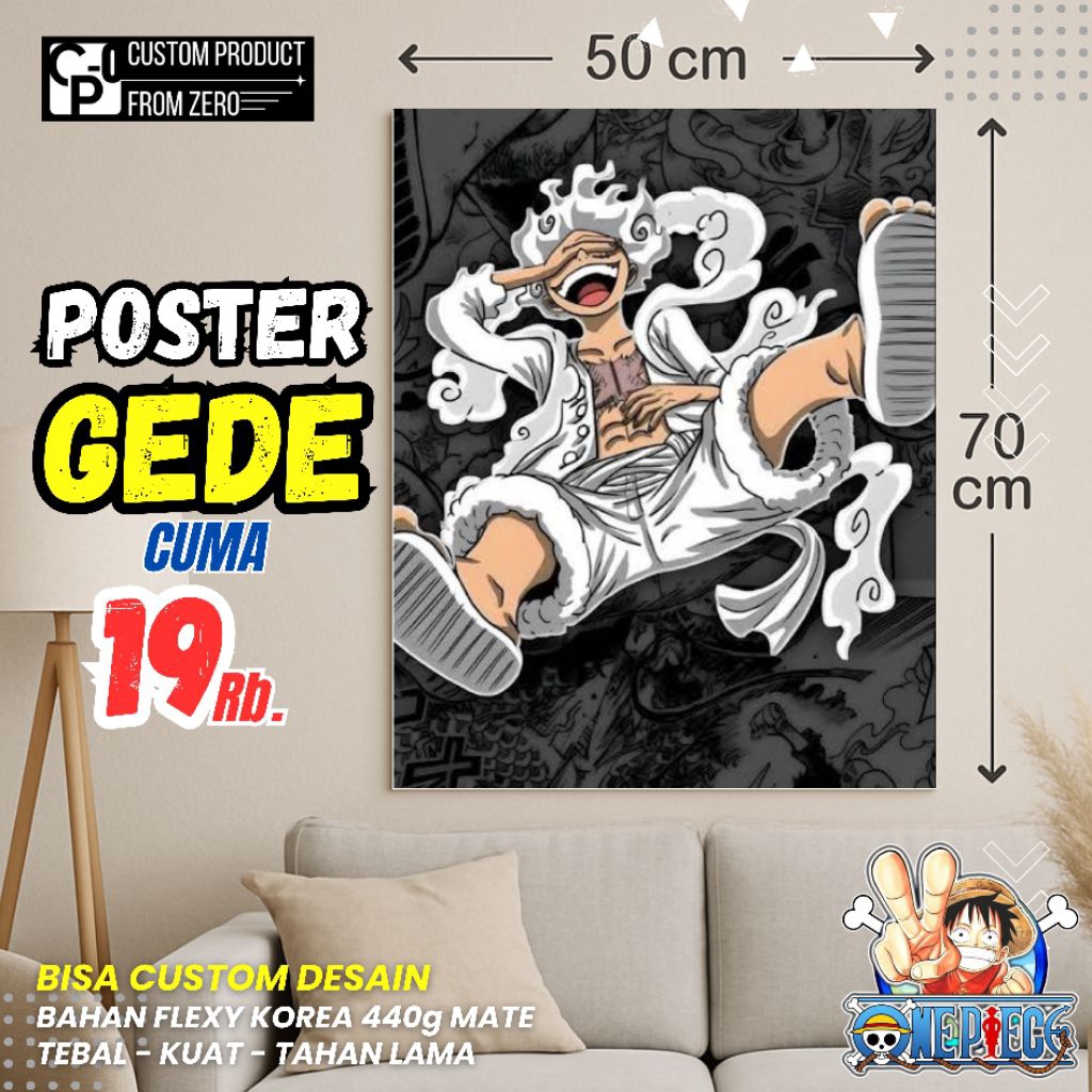 Complete One Piece Anime Poster Size 70cm X 50cm (Extra Large) | Shopee ...