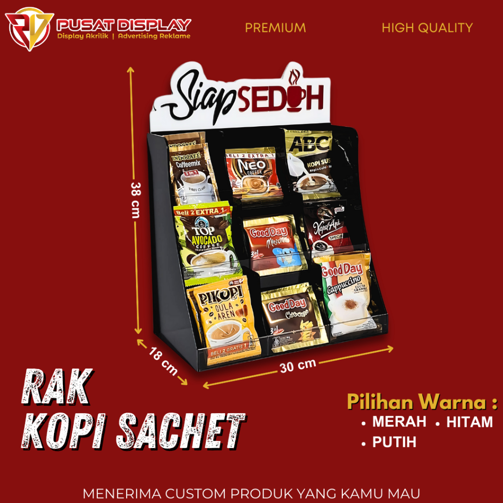 Acrylic Coffee Display | Coffee & Milk Rack | 9 Box Sachet Tea Rack UK ...