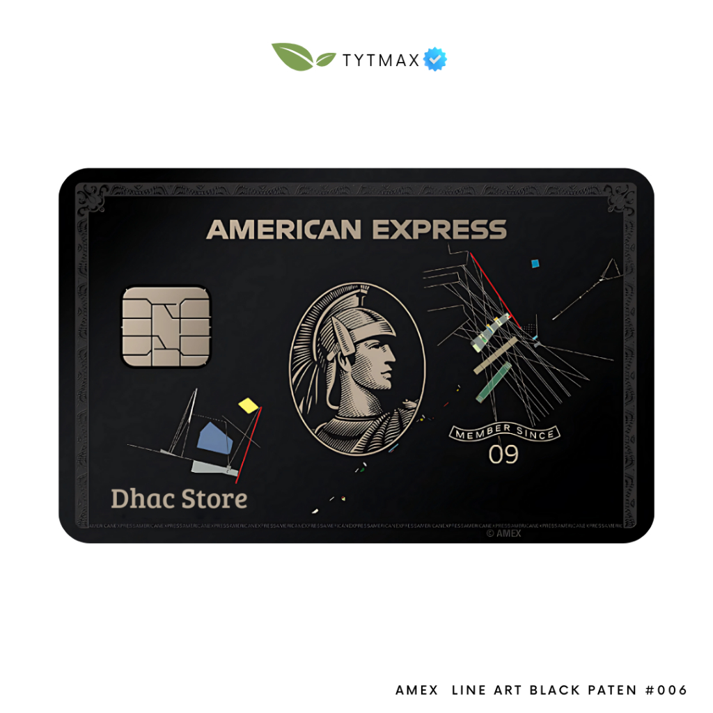 Amex Line art black patent 006 / Dummy Credit Card / Fake Premium ID ...