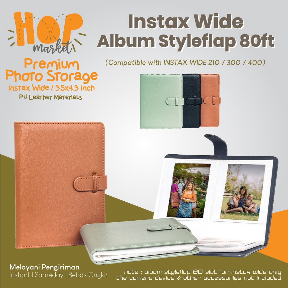 Styleflap Album for Instax Wide 300 400 210 EVO (Photo Binder contains ...
