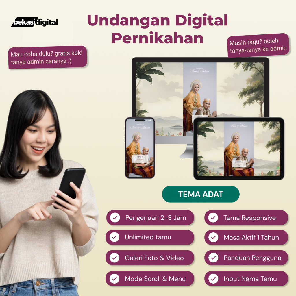 Javanese Traditional Theme Wedding Website Digital Invitation Full ...