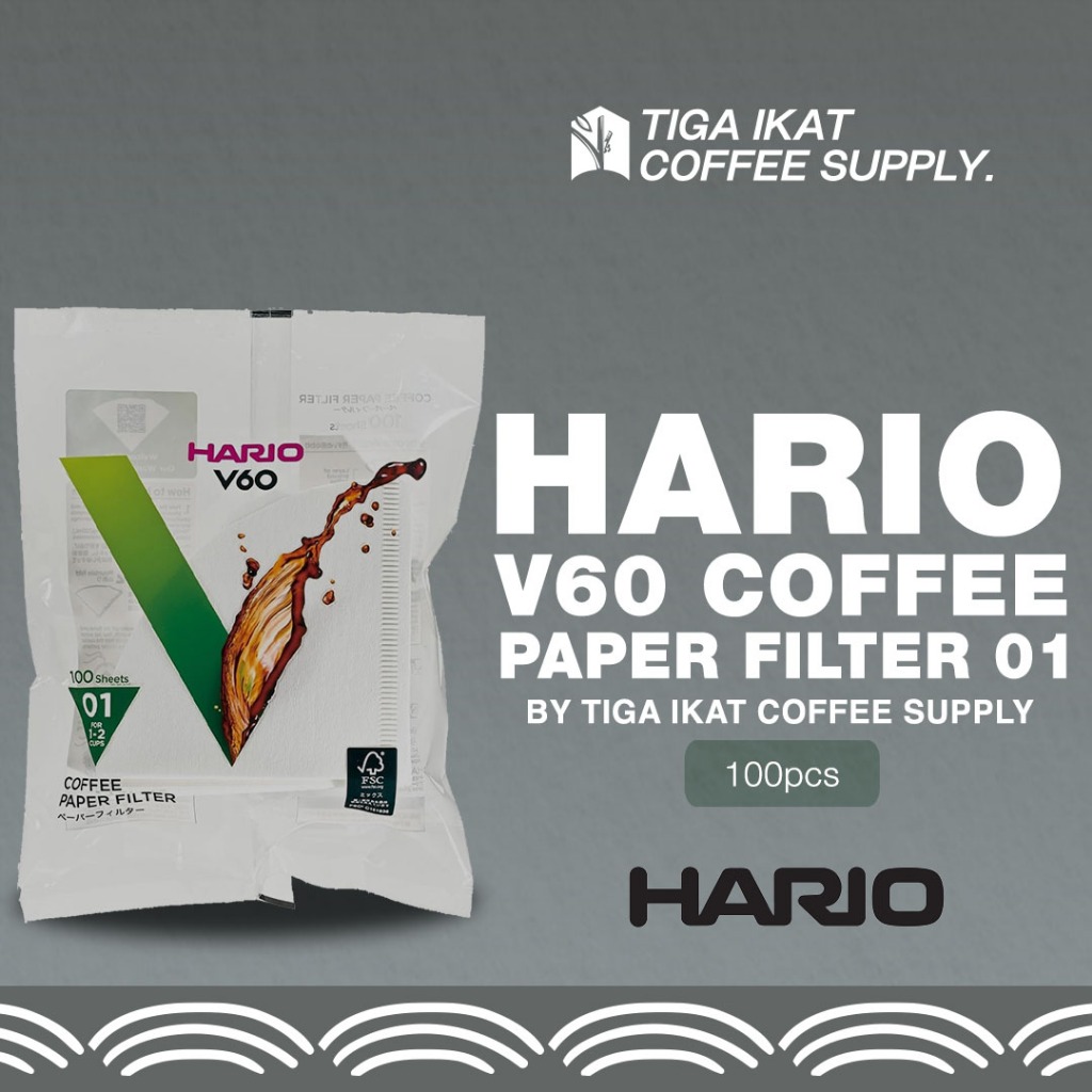 Paper Filter Hario V60 V01 VCF-01-100W - WHITE Contents 100 Sheets ...