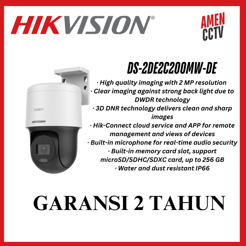 IP PTZ Hikvision Mini PTZ DS-2DE2C200MW-DE | Shopee Singapore