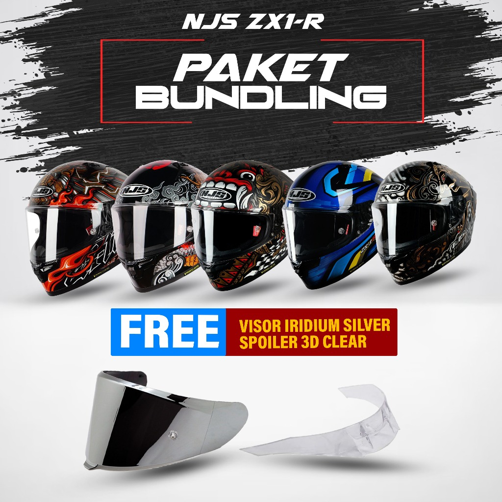 Zx-1r MOTIF BUNDLING PACKAGE FREE VISOR AND 3D CLEAR SPOILER | Shopee Singapore
