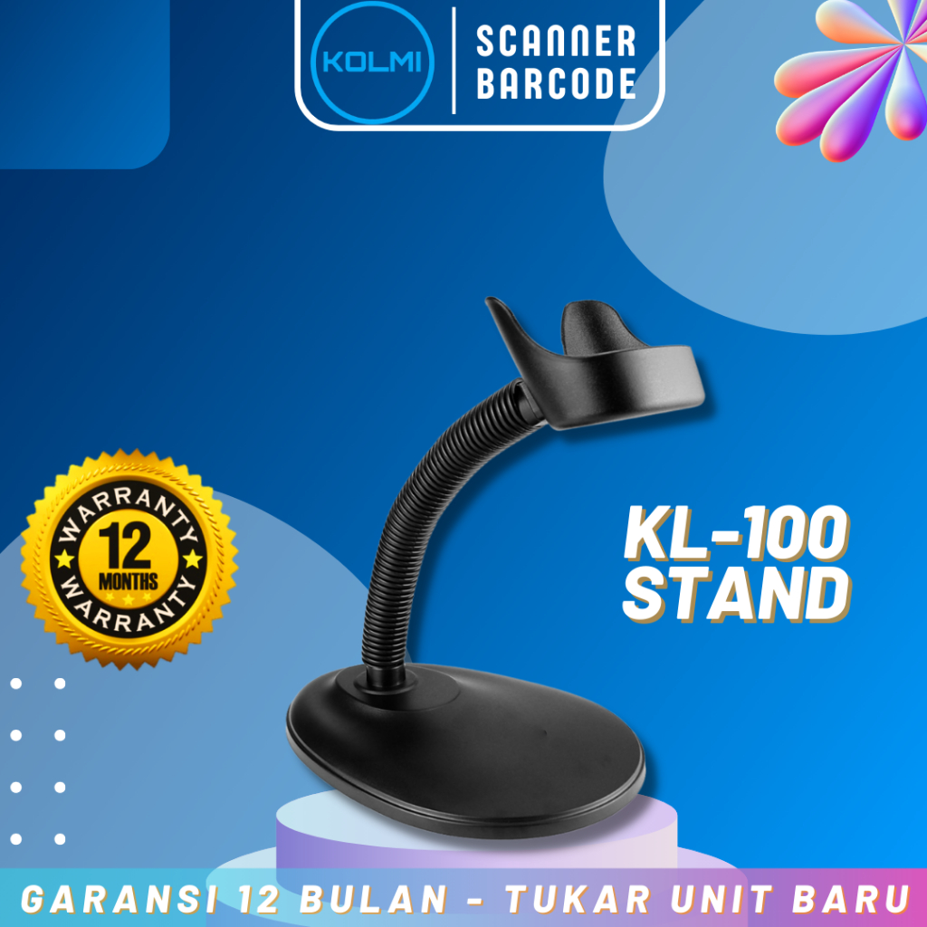 KOLMI Stand Barcode Scanner 2D QR Code Wired Wireless Bluetooth Storage ...