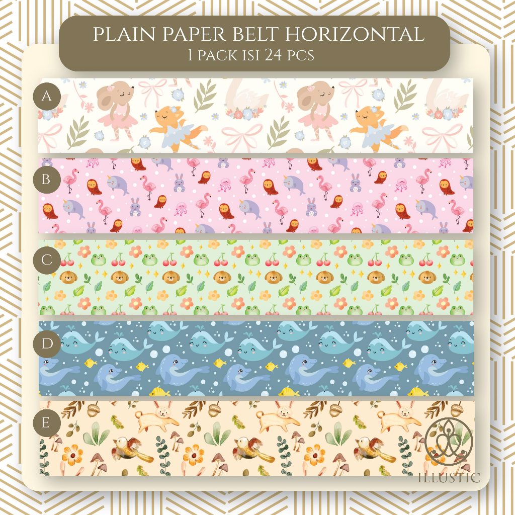 Fancy All Occasions Plain Paper Belt for horizontal hampers (24 pcs ...