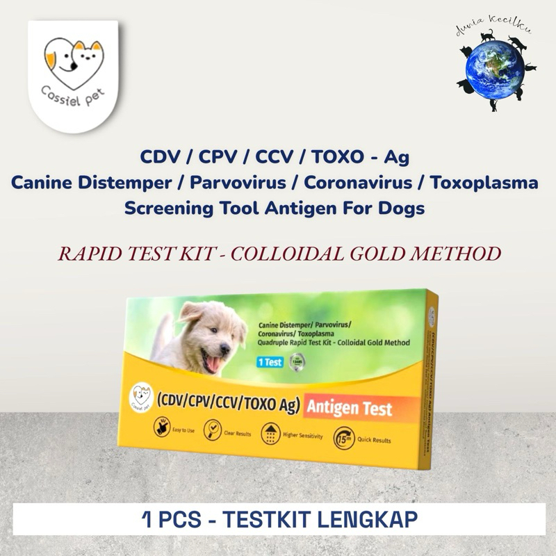Cassiel Pet Test Kit CDV / CPV / CCV / Toxo Ag - Complete Test ...