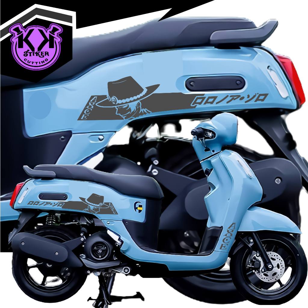 /ANIMA Cutting STICKER/YAMAHA FAZZIO STICKER/SBM ZORO CARTOON STRIPING ...