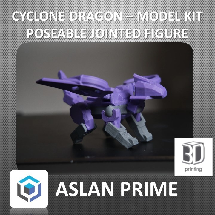 Cyclone DRAGON MECHA MODEL KIT POSEABLE JOINT ACTION FIGURE 3D Print ...