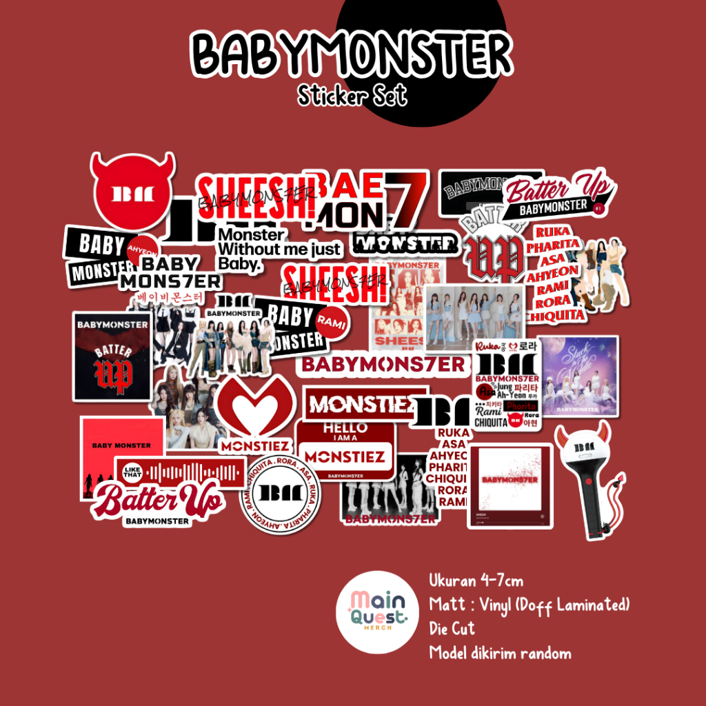 BabyMonster Sticker | Sticker Baemon | Aesthetic Stickers / Tumblr ...