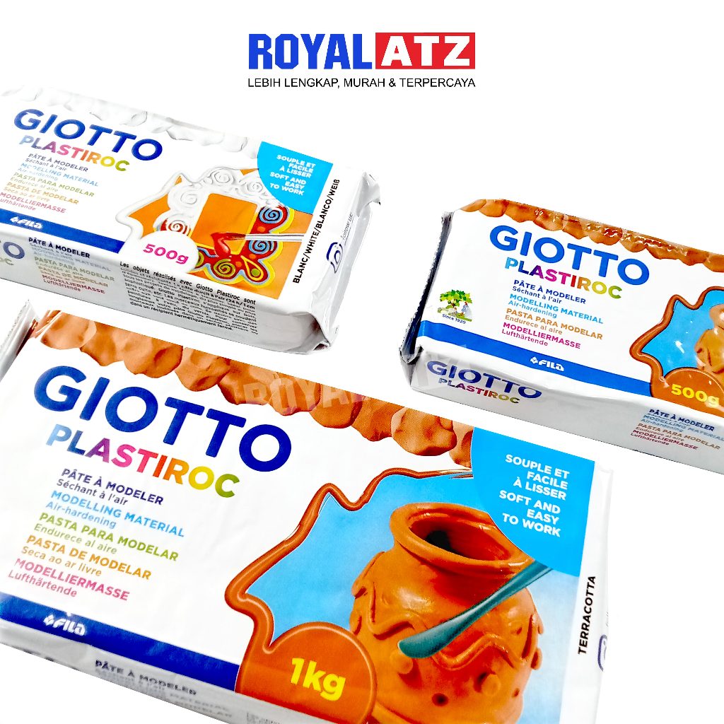 PUTIH Das Clay Giotto Plastiroc White / Brown Clay Crafts (Water ...