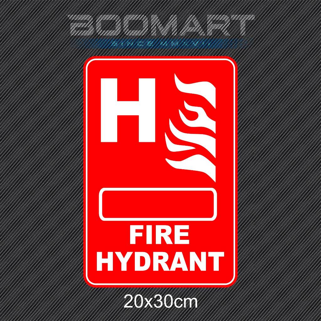 FIRE HYDRANT SAFETY SIGN STICKER | Shopee Singapore