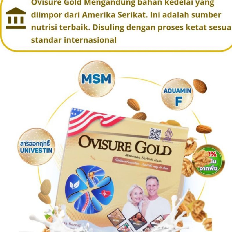 ORIGINAL OVISURE GOLD MILK ORIGINAL BPOM PINCHED NERVE JOINT BONES MILK ...