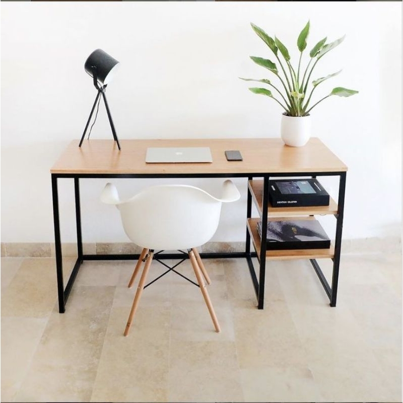 Minimalist industrial study table / office table | Shopee Singapore