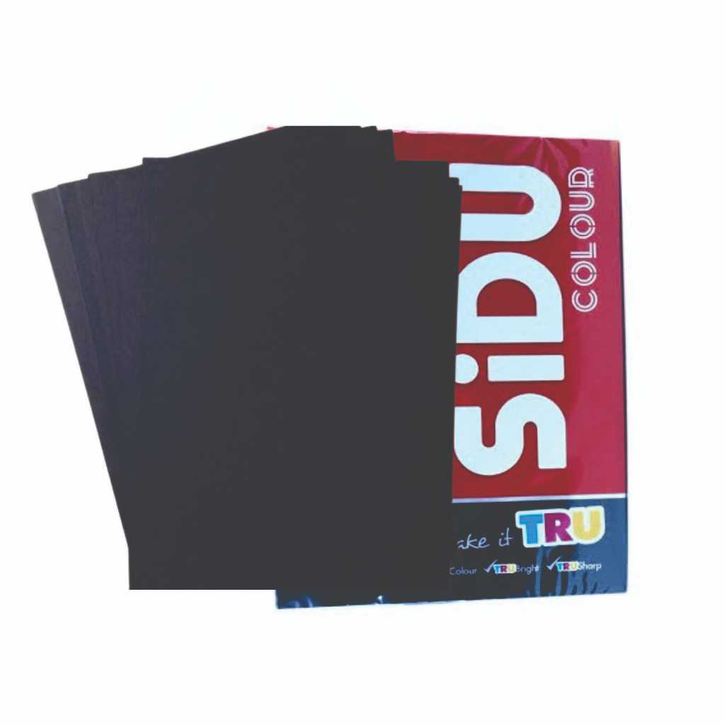 HITAM SIDU Spectra Black HVS Paper size A4 80 Gsm 20 sheets - HVS Black ...