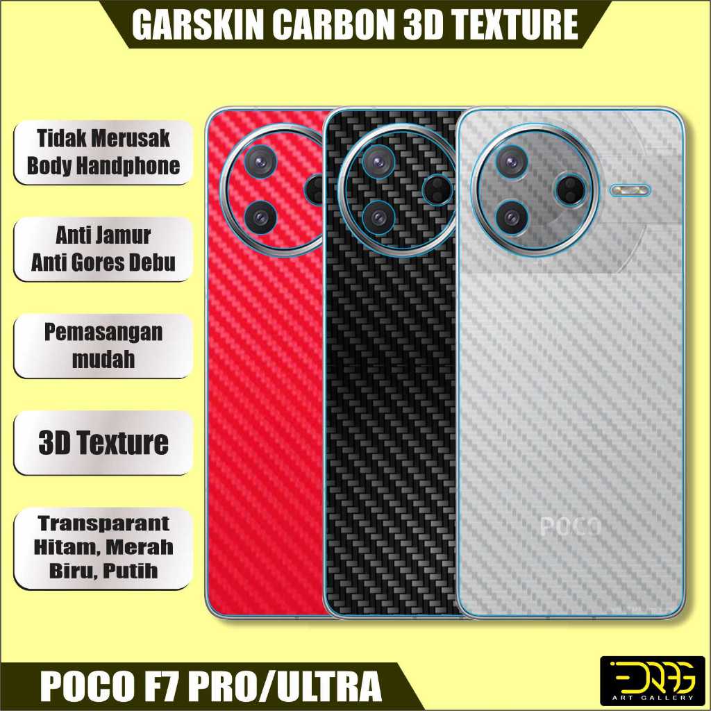 POCO F7 / F7 Pro / F7 Ultra Garskin Carbon Anti-fungal Carbon Sticker | Shopee Singapore